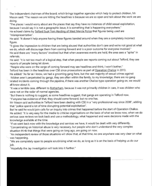 BBC reporter offered copy approval to Telford child safeguarding ... BBC reporter offered copy approval to Telford child safeguarding ...